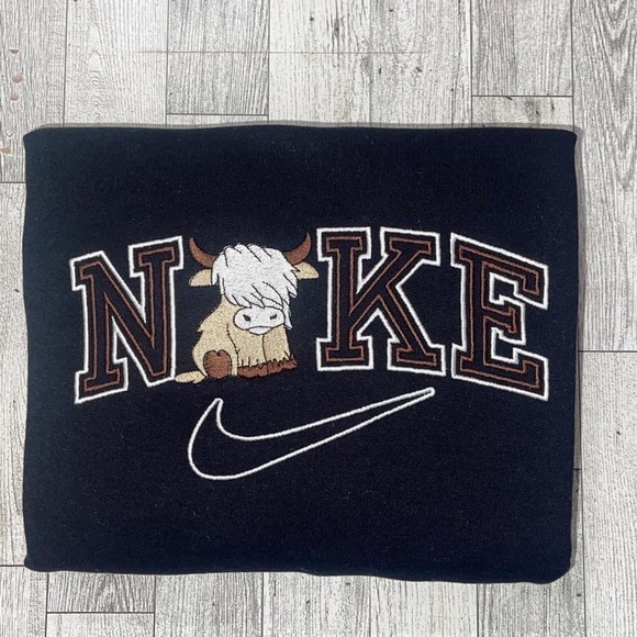 Nike | Sweaters | Highland Cow Sweatshirt | Poshmark